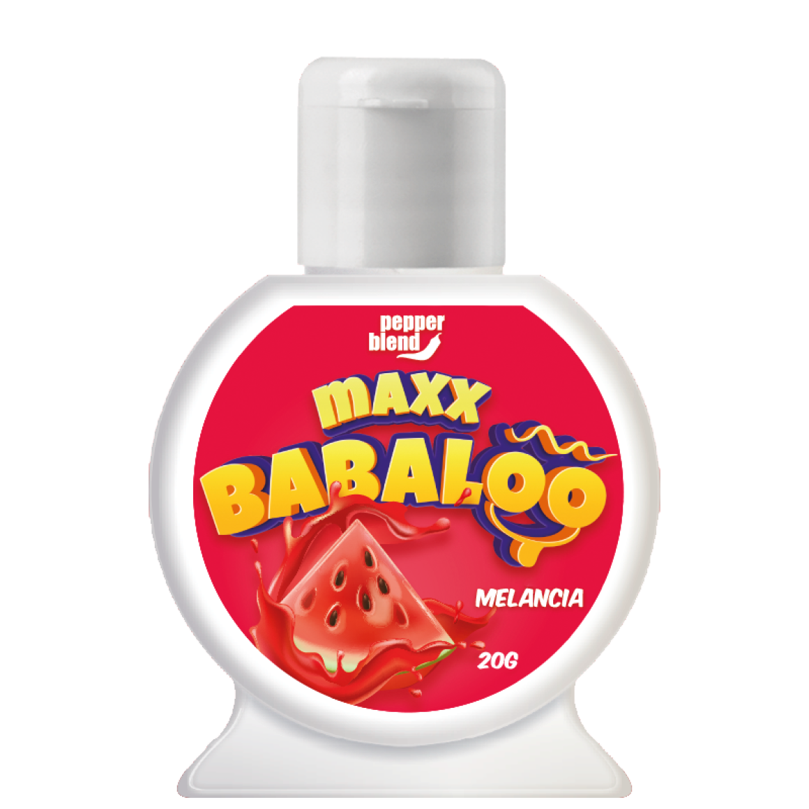 MAXX BABALOO GEL COMESTÍVEL MELANCIA PARA SEXO ORAL 20G PEPPER BLEND